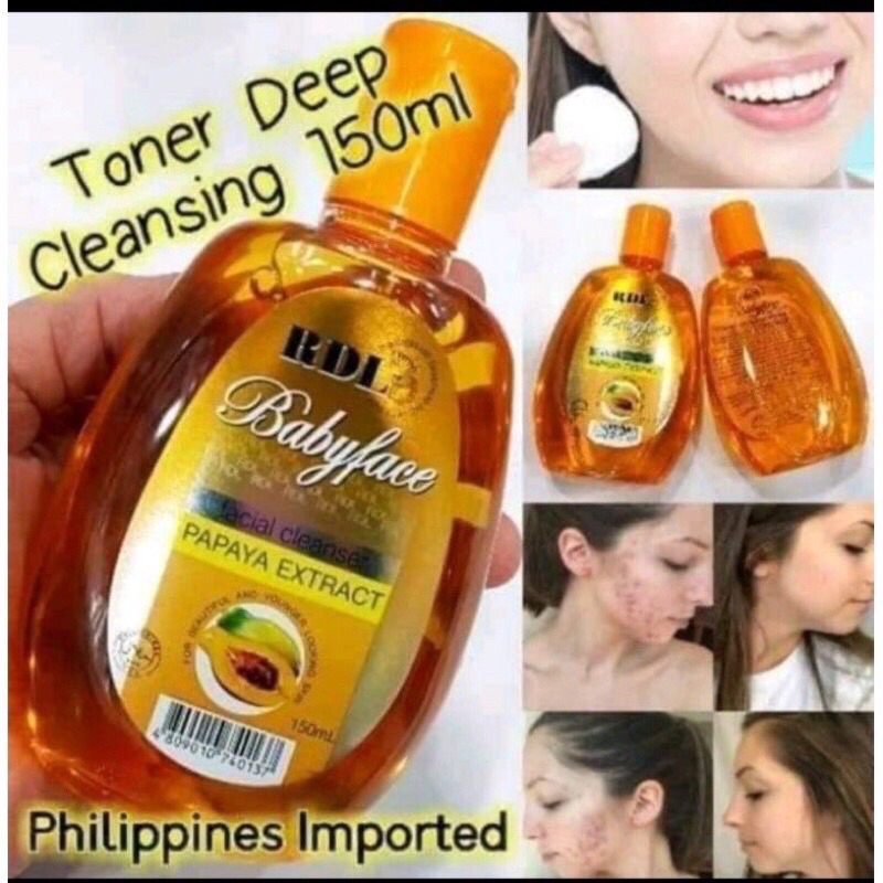 Ready stock🇹🇭🇹🇭150ml RDL babyface Facial Cleanser toner With Papaya🔥 ...