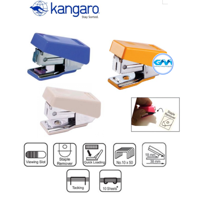 KANGARO M-10 Staplers With Staple Remover | Pocket Mini Stapler HD-10 | | Shopee Malaysia