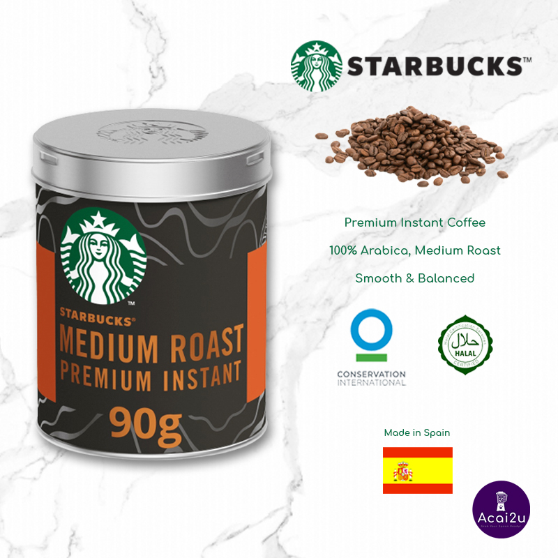 Starbucks Medium Roast Premium Instant Coffee, 90g, Tin | Shopee Malaysia