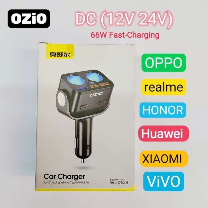 Max 100W Dash Cam Charger Adapter Socket Fast Charging QC3.0 Display ...