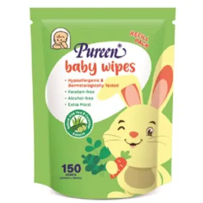 Pureen Baby Wipes Wh Refill (150's) | Shopee Malaysia