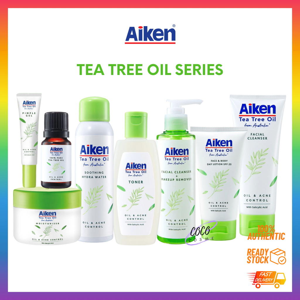 AIKEN Tea Tree Oil Cleanser | Makeup Remover | Toner | Pimple Gel ...