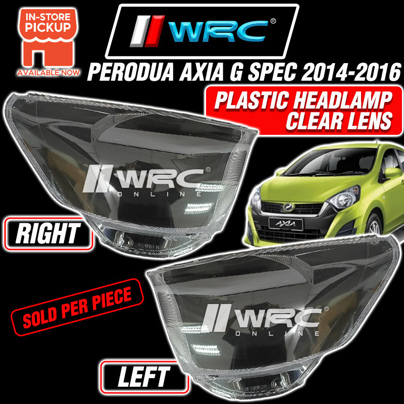 Perodua Axia G Spec 2014 - 2016 Plastic Headlamp Clear Lens ( 1pc ...