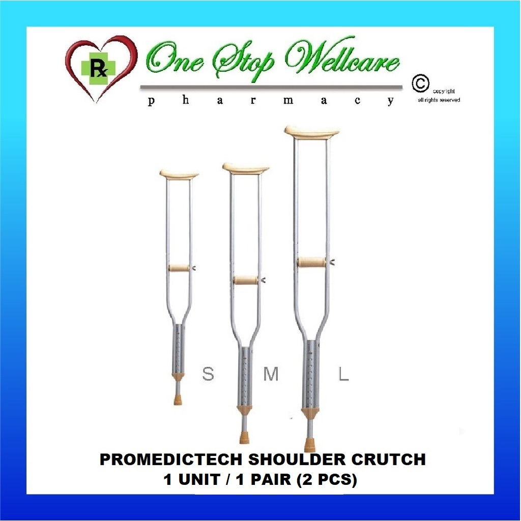 PROMEDICTECH SHOULDER CRUTCH 1 UNIT / 1 PAIR (2 PCS) SIZE S / M / L ...