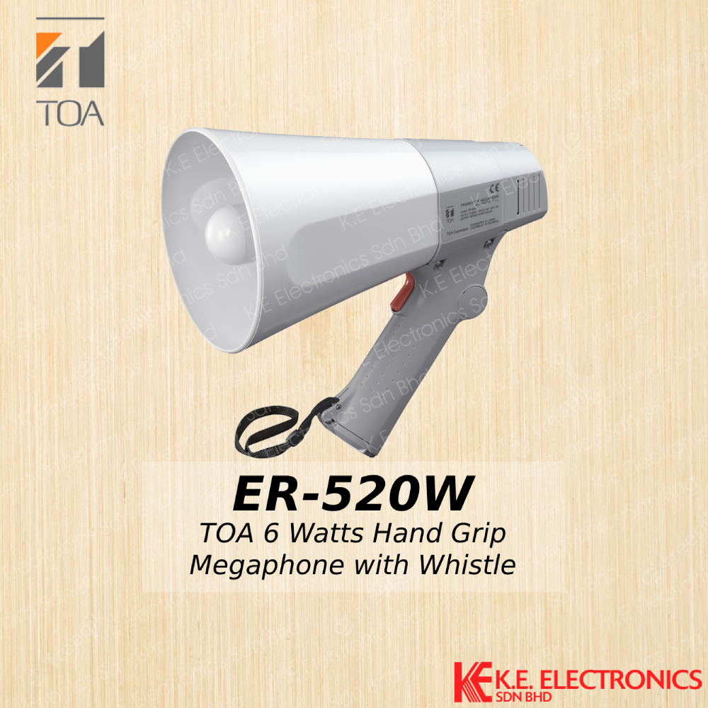 TOA ER-520W 6 Watts Hand Grip Type Megaphone with Whistle | Shopee Malaysia