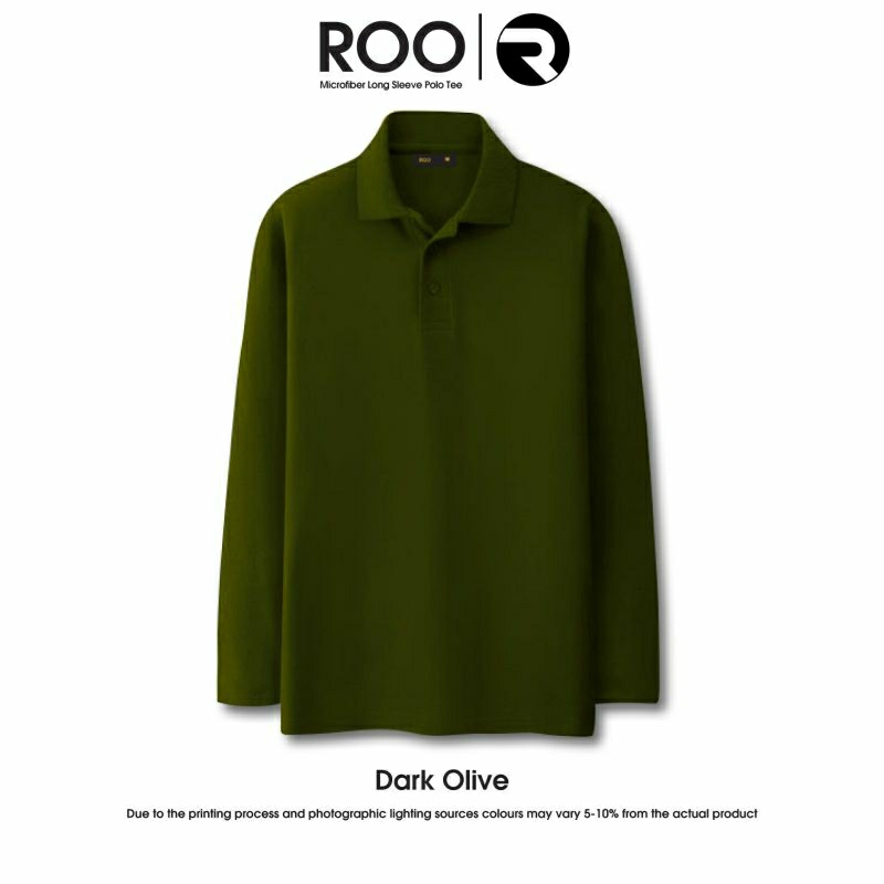 ROO Microfiber Long Sleeve Polo T-Shirt Men/Woman | Shopee Malaysia
