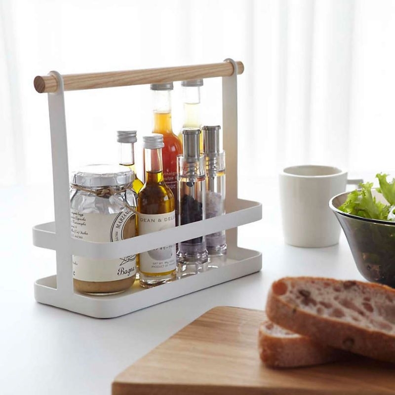 (Ready Stock) Yamazaki Tosca White TableTop Spice Rack Kitchen ...