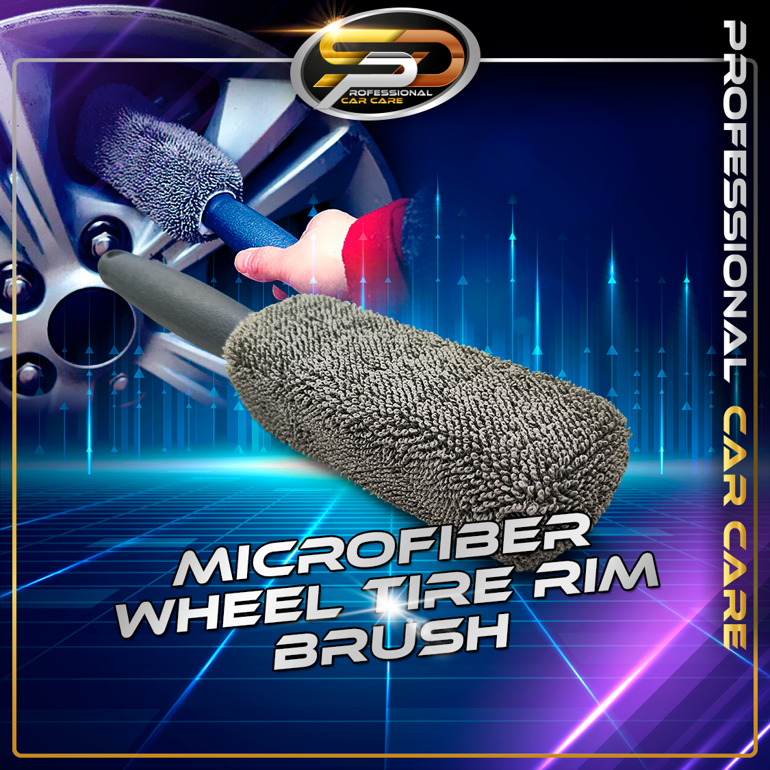 Car Wash Microfiber Wheel Tire Rim Brush Car Wheel Wash Cleaning For ...