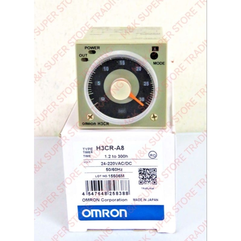 OMRON H3CR-A8 24V ~ 220V AC/DC PANEL MOUNT MULTI FUNCTION TIMER RELAY ...