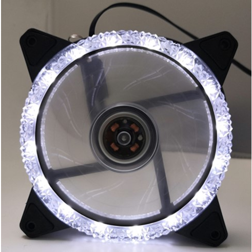 Fan 120mm 12cm gaming PC case cooling LED RGB Rainbow Colour Double ...