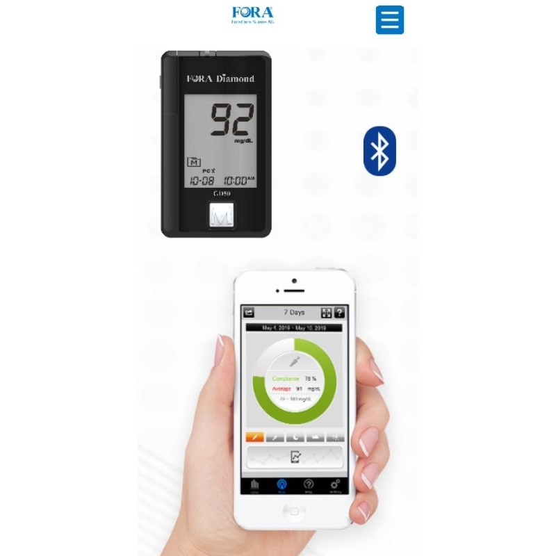 FORA Diamond GD50-glucosemeter | Shopee Malaysia