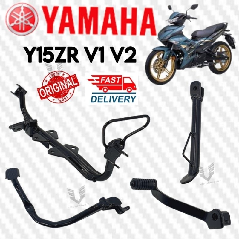 YAMAHA Y15ZR V1 V2 ORIGINAL SIDE STAND /STEP BAR/GEAR PEDAL /BRAKE PEDAL Y15 ORIGINAL HITAM ...
