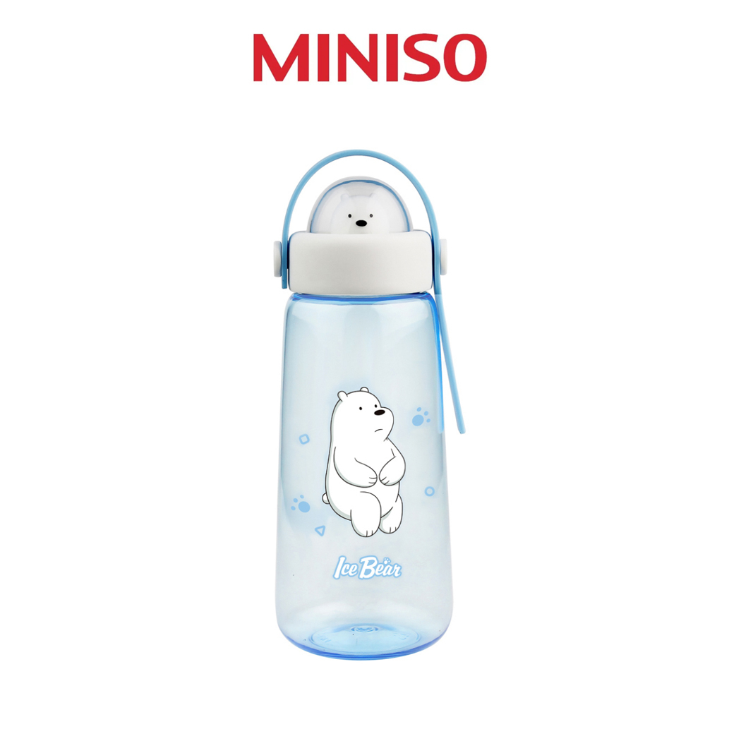 Miniso We Bare Bears Collection Plastic Cool Water Bottle With ...