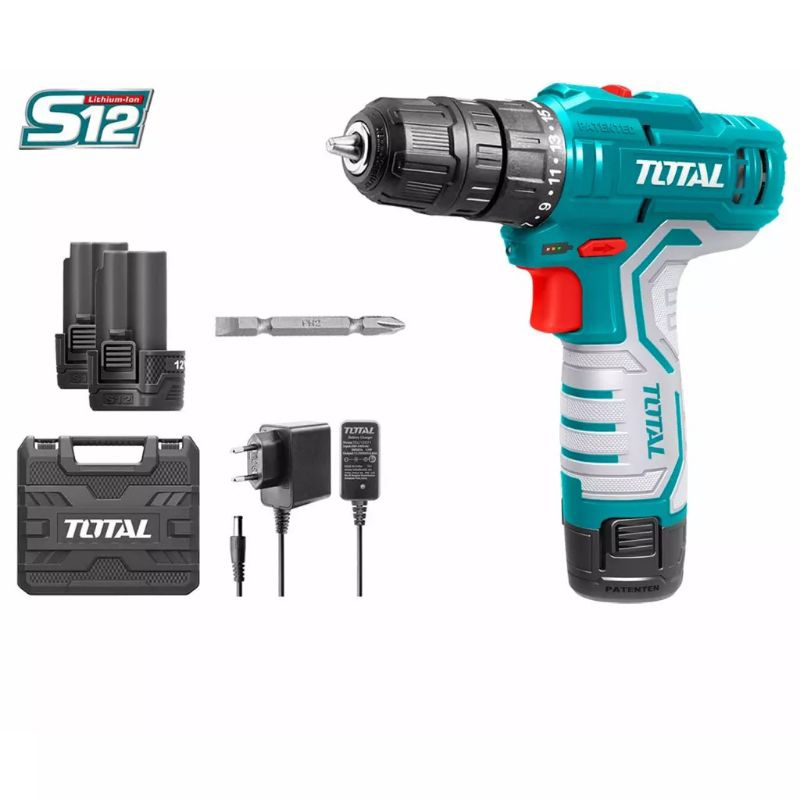 (Ready Stock) TOTAL Lithium-Ion Cordless Drill 12v (2 Speed) TDLI12325 ...
