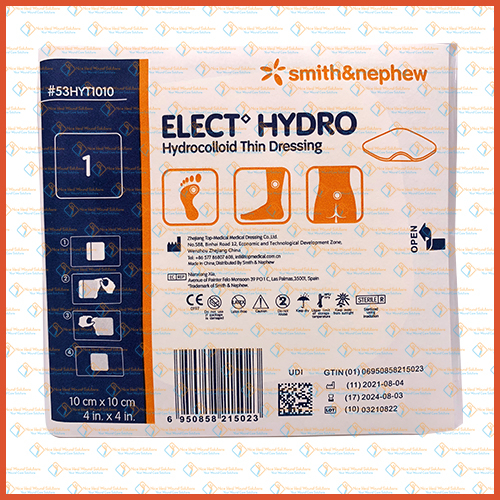 [1 PCS] Smith & Nephew Elect Hydro Hydrocolloid THIN / BORDER Dressing ...