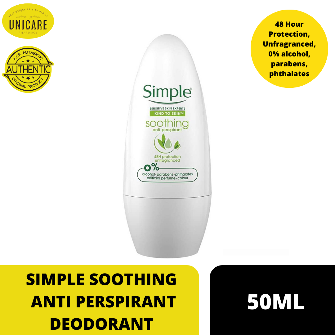 SIMPLE SOOTHING ANTI PERSPIRANT DEODORANT 45ML | Shopee Malaysia