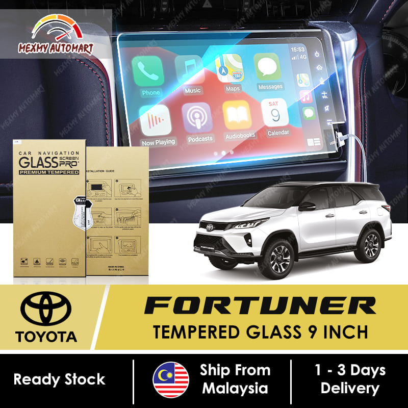TOYOTA FORTUNER Tempered Glass Head Unit Screen Protector Infotainment ...