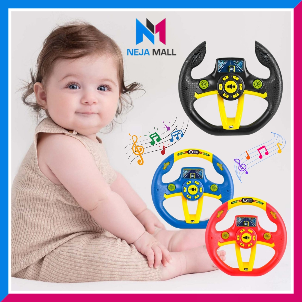 NEJA Ready Stock Music Car Steering Wheel Toy Early Educational ...
