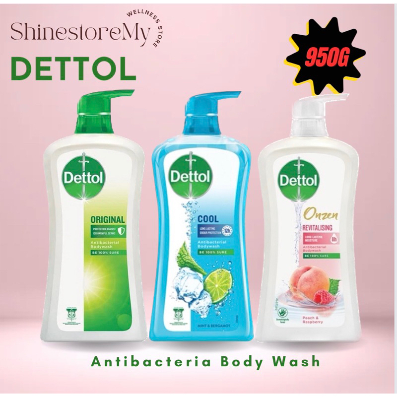 Dettol Shower Gel Original Cool Onzen Revitalising 950ml Shopee