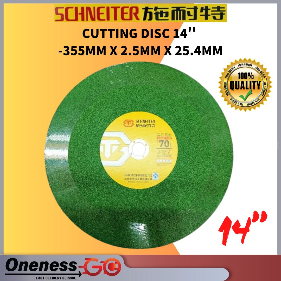 ''SCHNEITER'' 14'' CUTTING DISC -355MM X 2.5MM X 25.4MM - 70M/S - 1 PCS ...