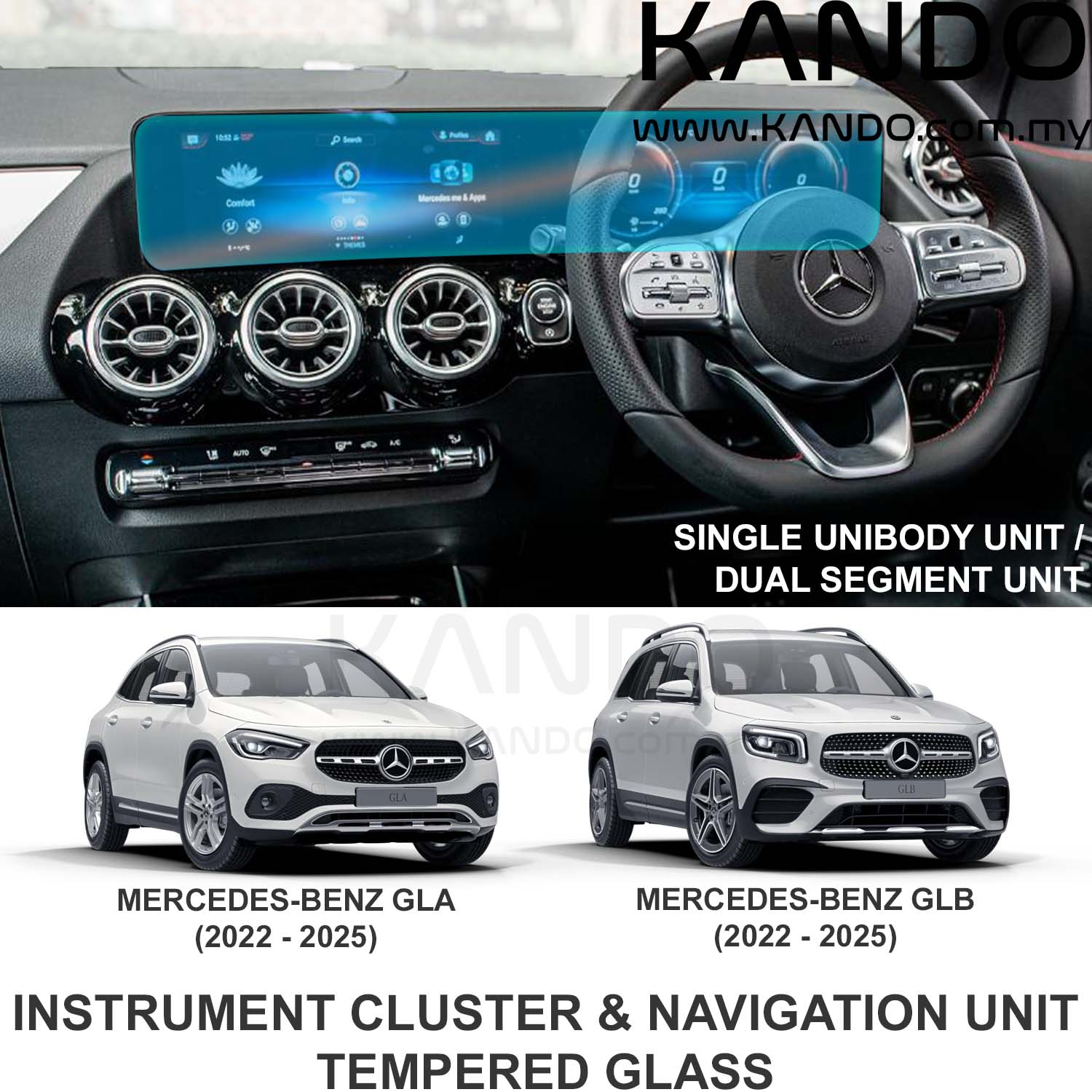 Mercedes Benz GLA Benz GLB Tempered Glass Protector GLA Tempered Glass ...