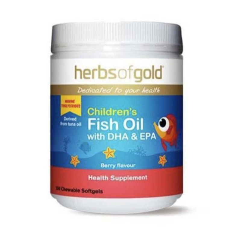 HERBS OF GOLD CHILDREN FISH OIL 150 CHEWABLE SOFTGEL (EXP : 2025 ...