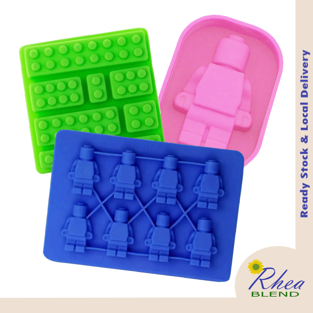 Lego Man Brick Silicone Mould Jelly Clay Soap Mould Cake Decoration ...