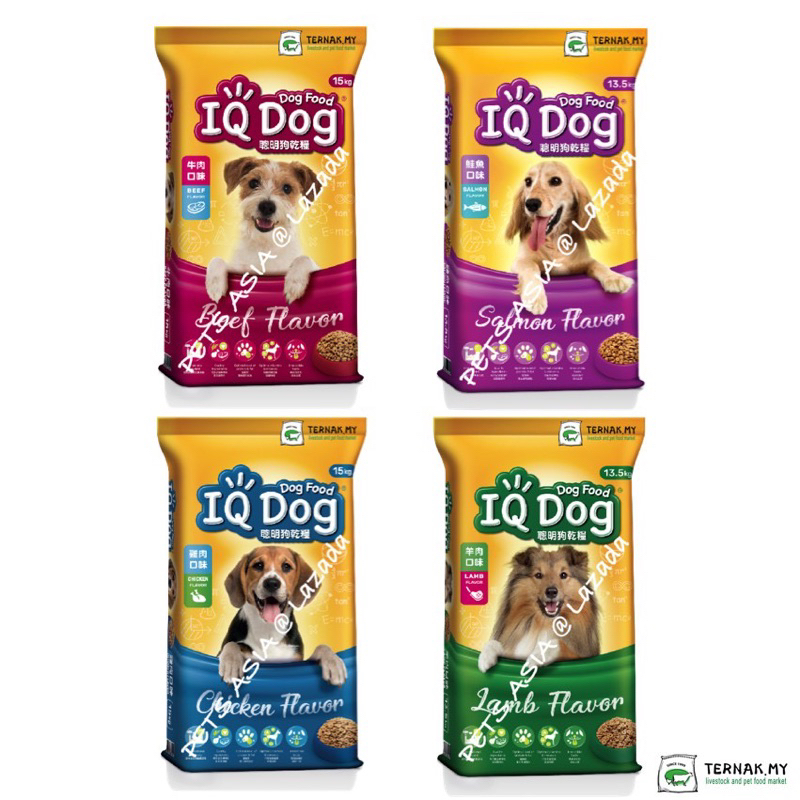 IQ Dog Food Makanan IQ Dog Chicken Beef Lamb IQ 狗粮 15kg | Shopee Malaysia