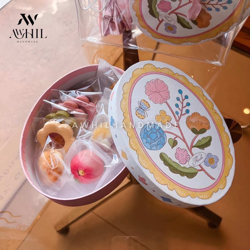 🌷READY STOCK🌷Premium Flower Blossom Oval Gift Box/Mother Day/Valentine ...