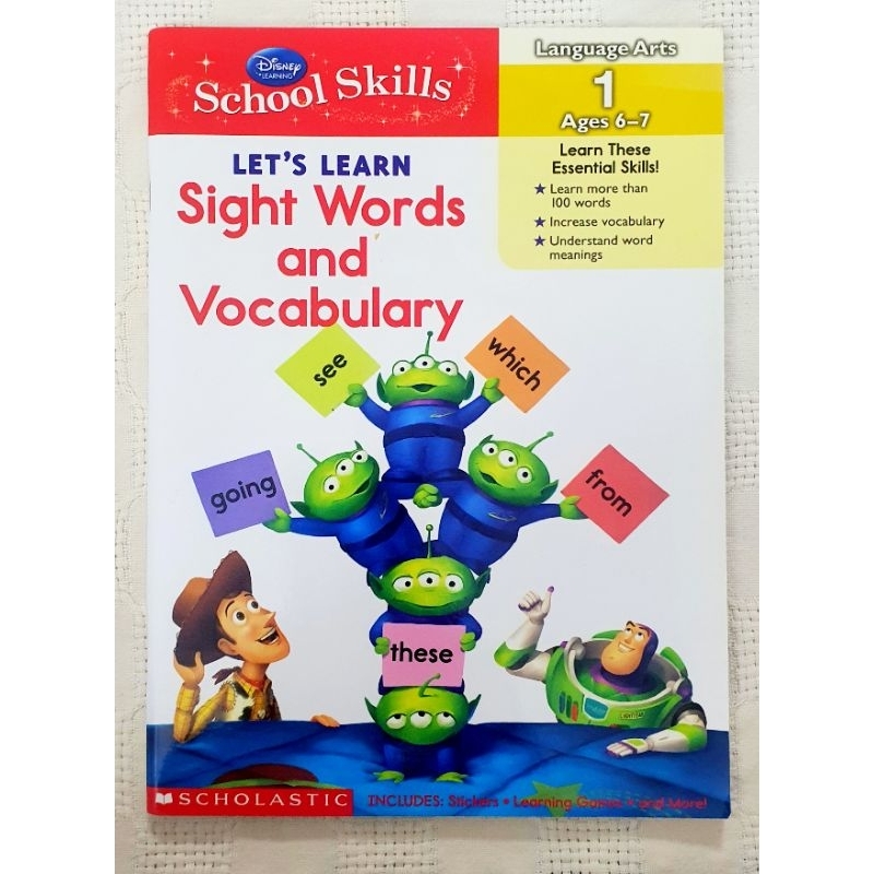 MBH | DISNEY SCHOOL SKILLS: SIGHT WORDS & VOCABULARY (Language Arts 1 ...