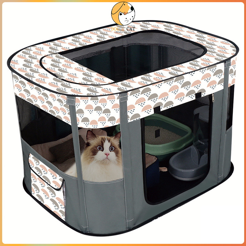 Portable Outdoor Cattery Fences Pet Tent Houses For Foldable Indoor Cat ...