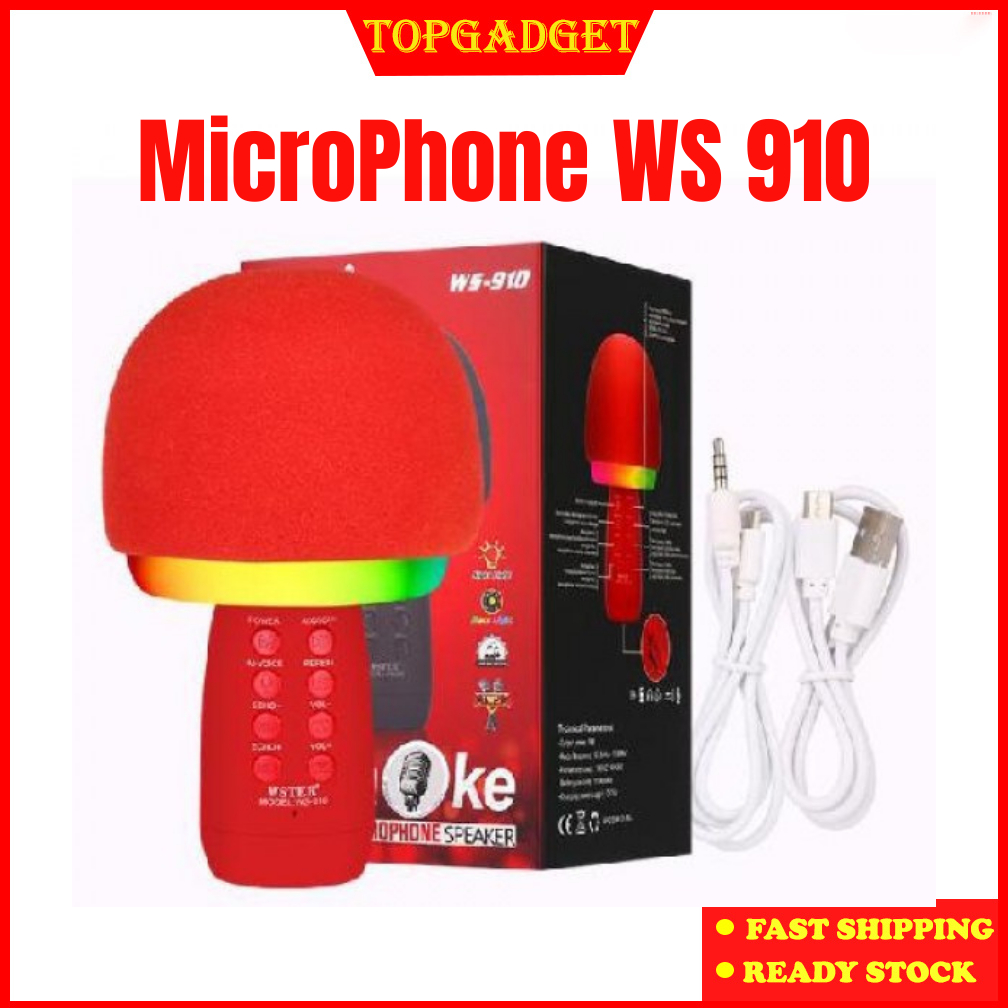 🔥NEW Stock🔥Wireless Bluetooth MicroPhone WS910 with Mini Microphone ...