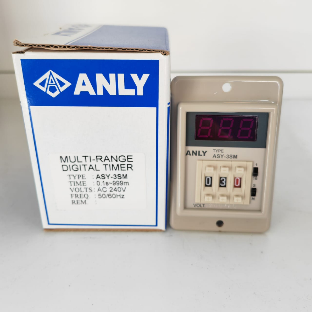 Genuine ANLY ASY-3SM Multi Range Digital Time Relay 0.1S-999M (Taiwan) | Shopee Malaysia