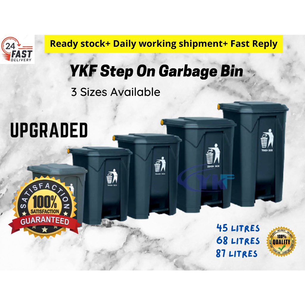30L 45L 68L 87L Litre Recycle Step On Pedal Bin / Trash Bin/ Recycle Bin/ Tong Sampah/ Dustbin ...