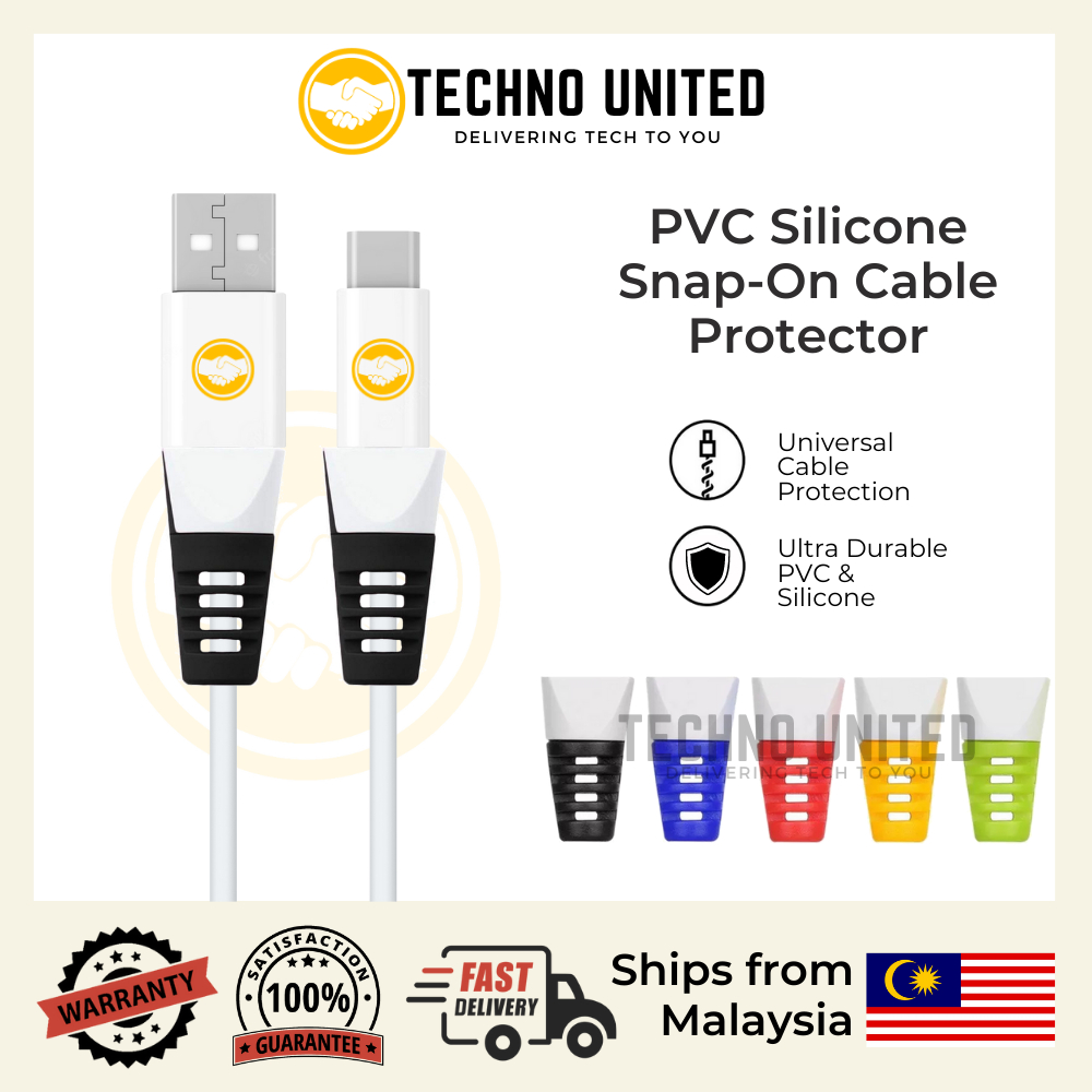Universal PVC Silicone Snap-On Clip Cable Protector for Samsung Android ...