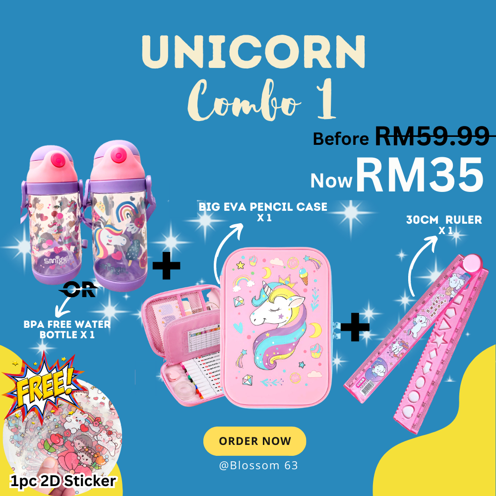 Stationary Gift Set Pencil Case Unicorn Kids Pencil Box Smiggle Water ...