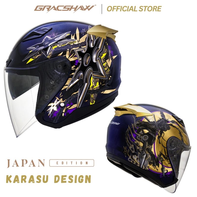 Gracshaw Helmet Gennex G535 KARASU/ NINJA Japan Edition New Launching ...