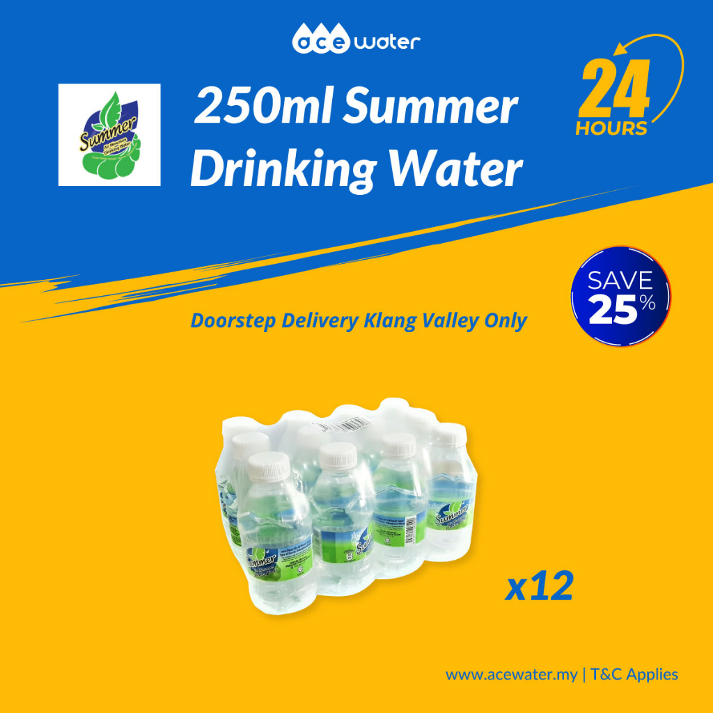 250ml Summer Drinking Water Doorstep Fast Delivery Klang Valley Only ...