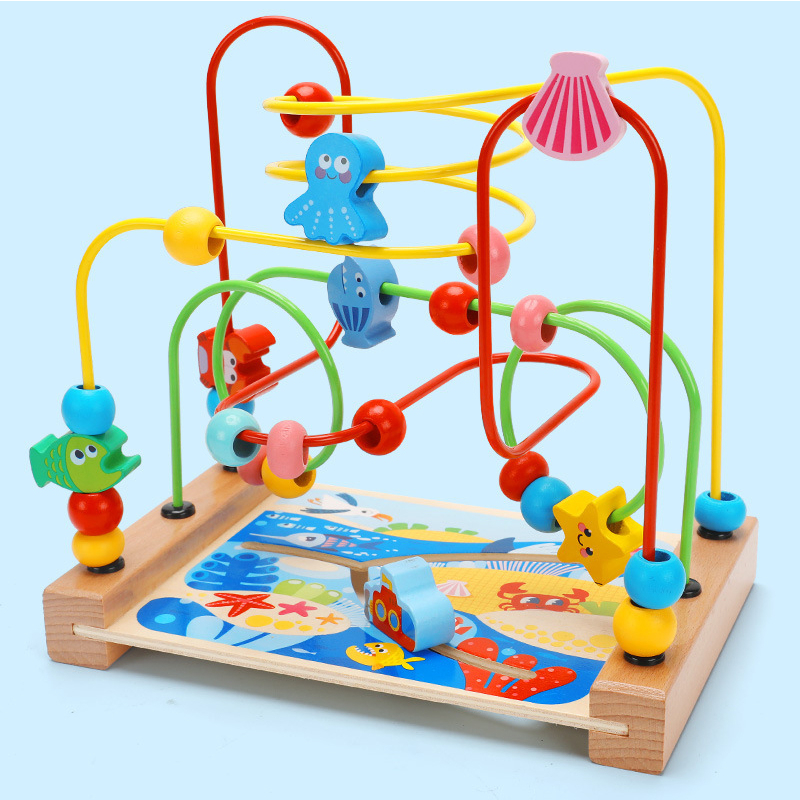 5 in 1 Multifunction Baby Wooden activity Cube Toy /Bead Maze / Toddler ...