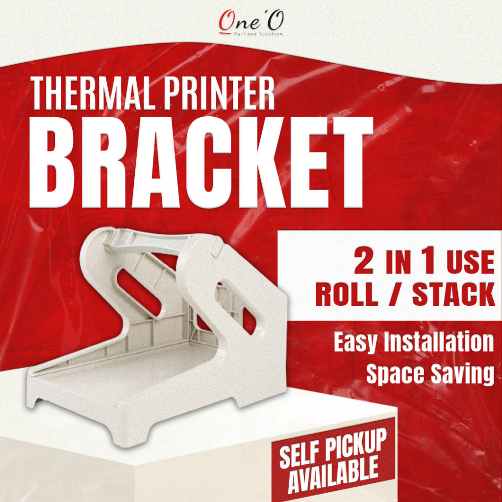 Thermal Printer Bracket 2 in 1 Holder Thermal Sticker Label Paper Roll ...