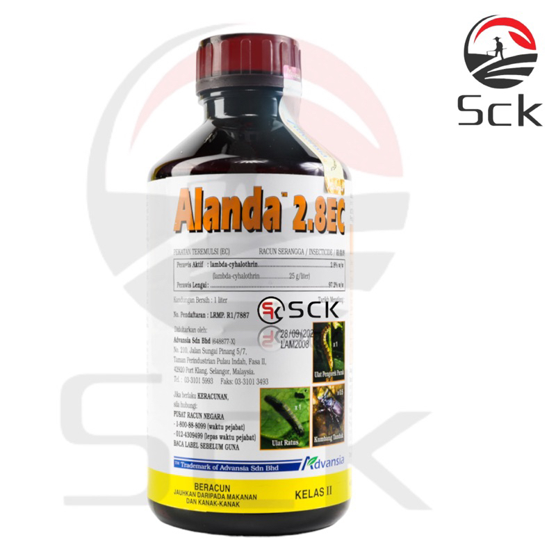 Alanda 2.8EC 1Liter/Advansia/Insecticide/Lambda-cyhalothrin 2.8% ...
