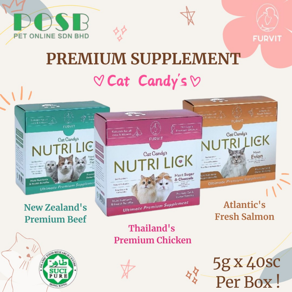Furvit Cat Candy's Nutri Lick Supplement Tubes / Daily Vitamin ...