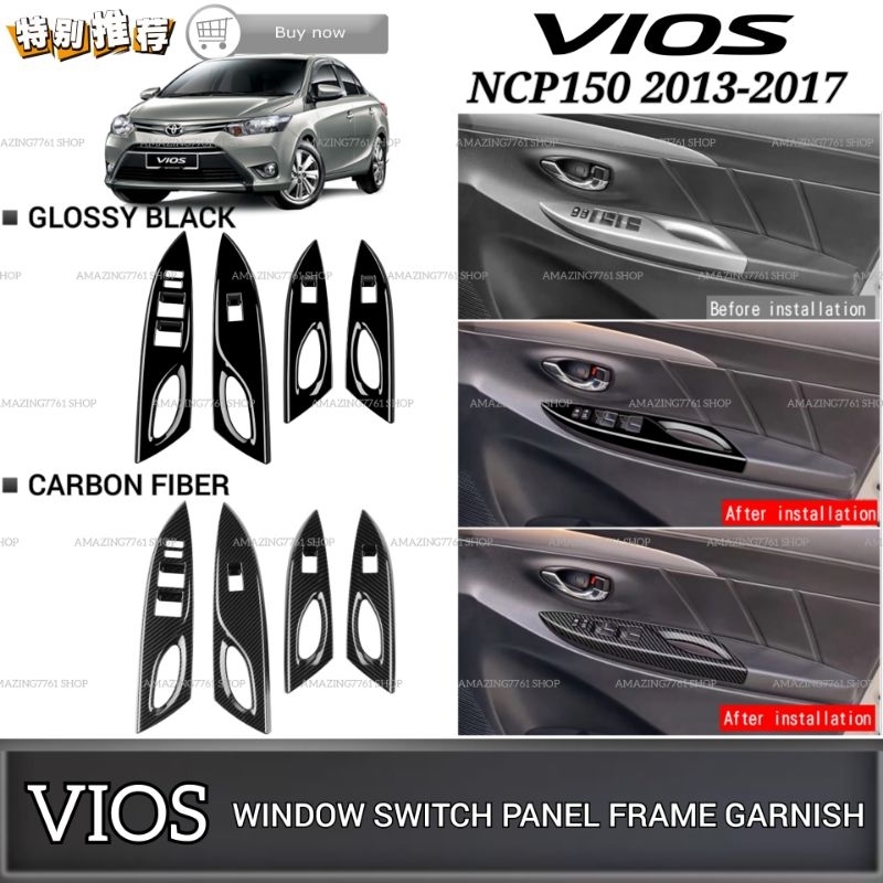 AMAZING TOYOTA VIOS NCP150 2013-2017 CAR POWER WINDOW SWITCH PANEL ...
