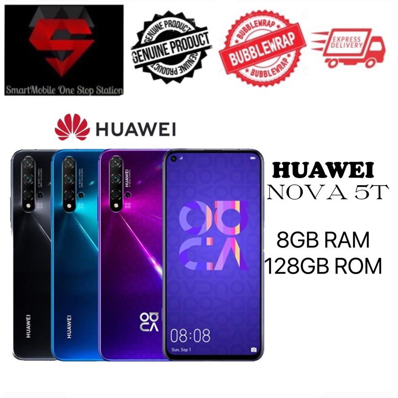 [DEMO SET] HUAWEI NOVA 5T | 8GB RAM + 128GB ROM | FULL SET ORIGINAL BOX | Shopee Malaysia