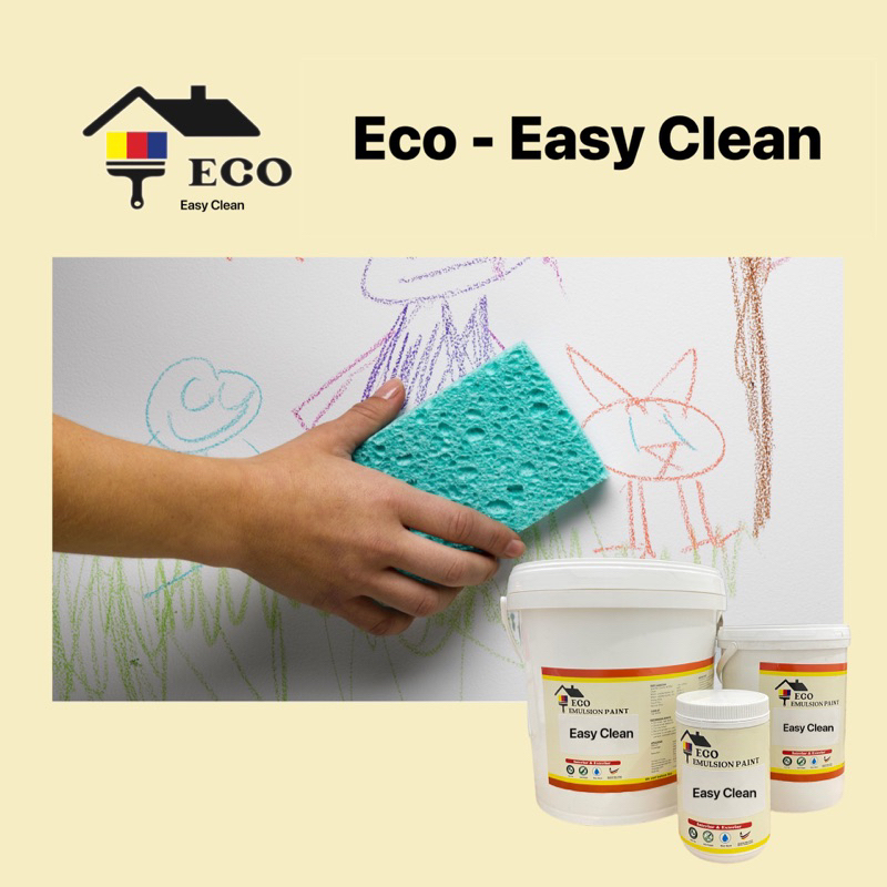 1L & 5L ECO - Easy Clean Emulsion Wall Paint, Water Based Paint, Cat ...