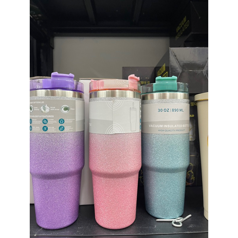 TYESO Stainless Steel Thermos Cup GRADIENT Glitter Vacuum Insulated ...