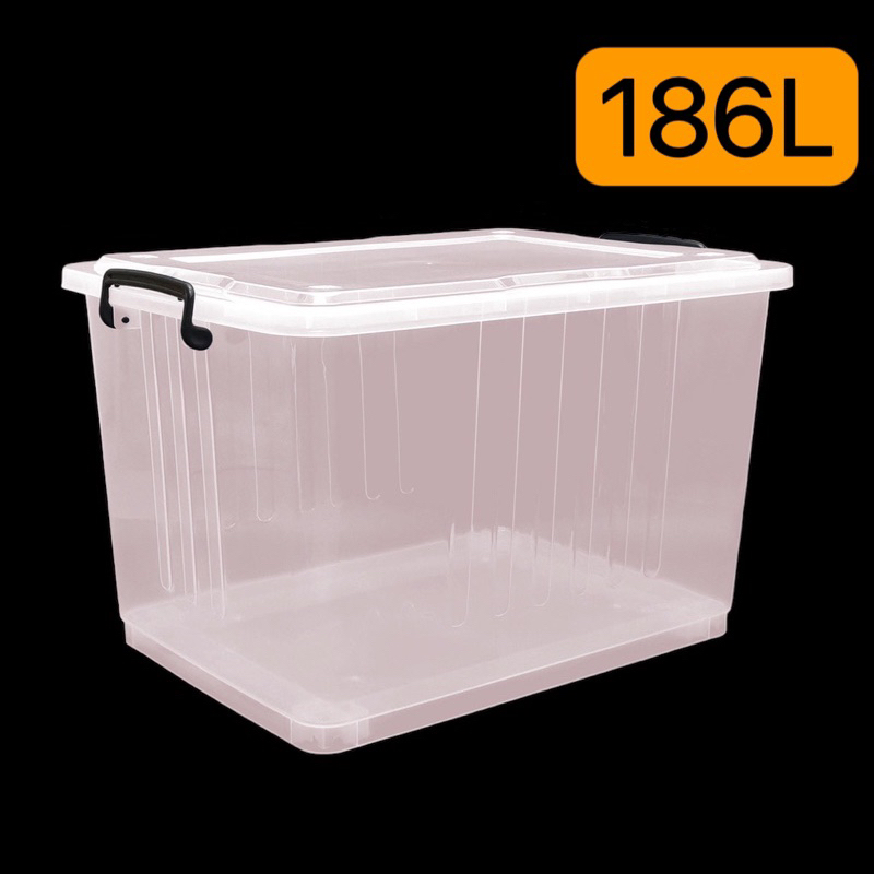 186L Big Clear Transparent Storage Box With Wheel SB030T / Bekas ...