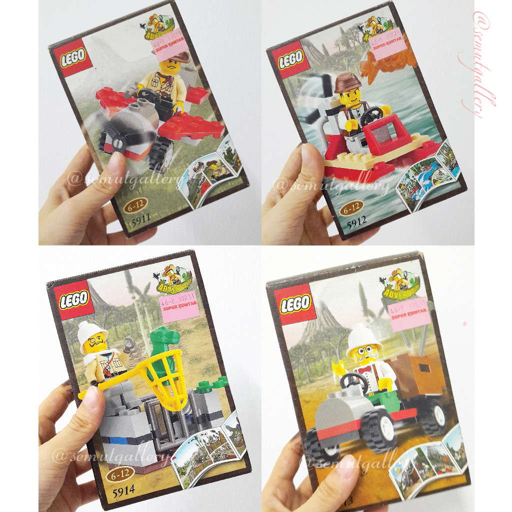 [Used] LEGO 5911 5914 5913 5912 Dino Island Lightning's Car Mike's ...