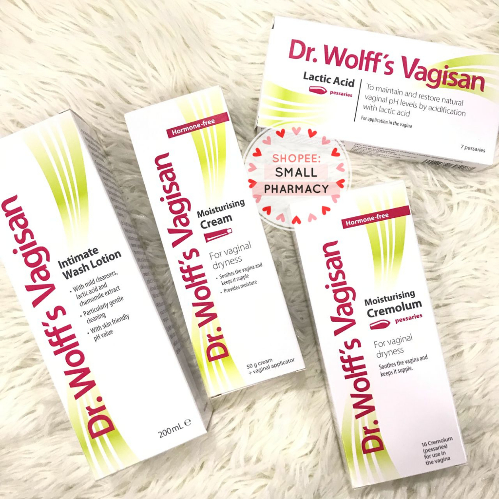Dr. Wolff's Vagisan Intimate Wash Lotion/ Moisturising Cream/ Lactic acid pessaries/ Cremolum ...
