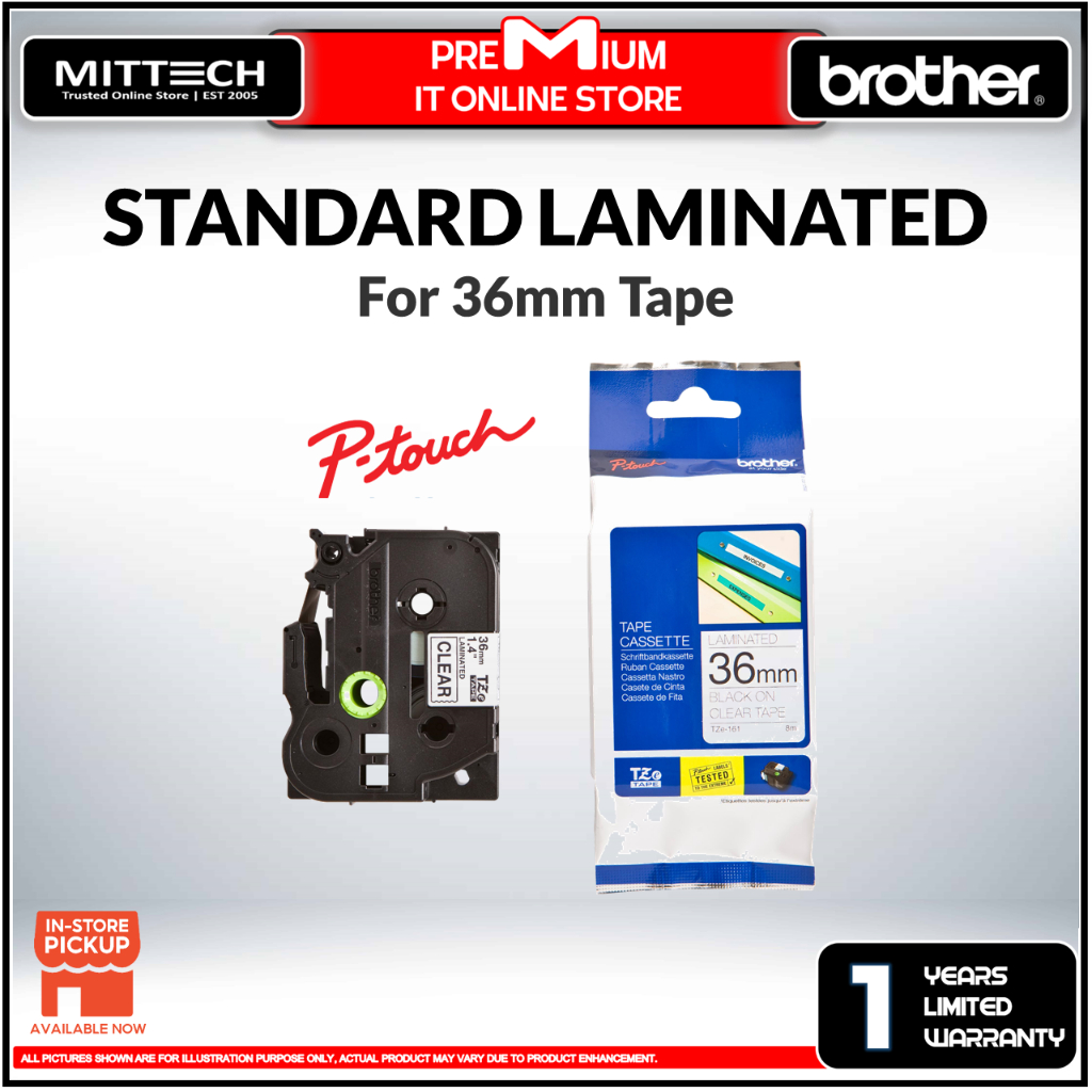Brother Genuine Original TZe 36mm Laminated P-Touch Tape For PT-P900w ...